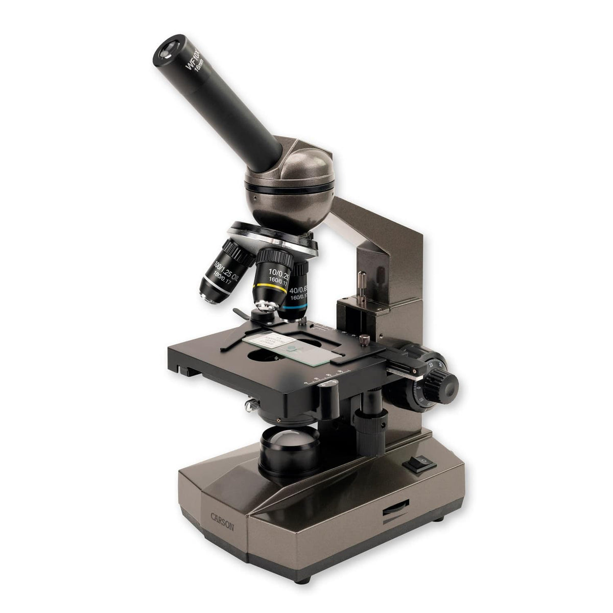Carson Intermediate 100x-1000x LED Compound Microscope w/ Mechanical ...