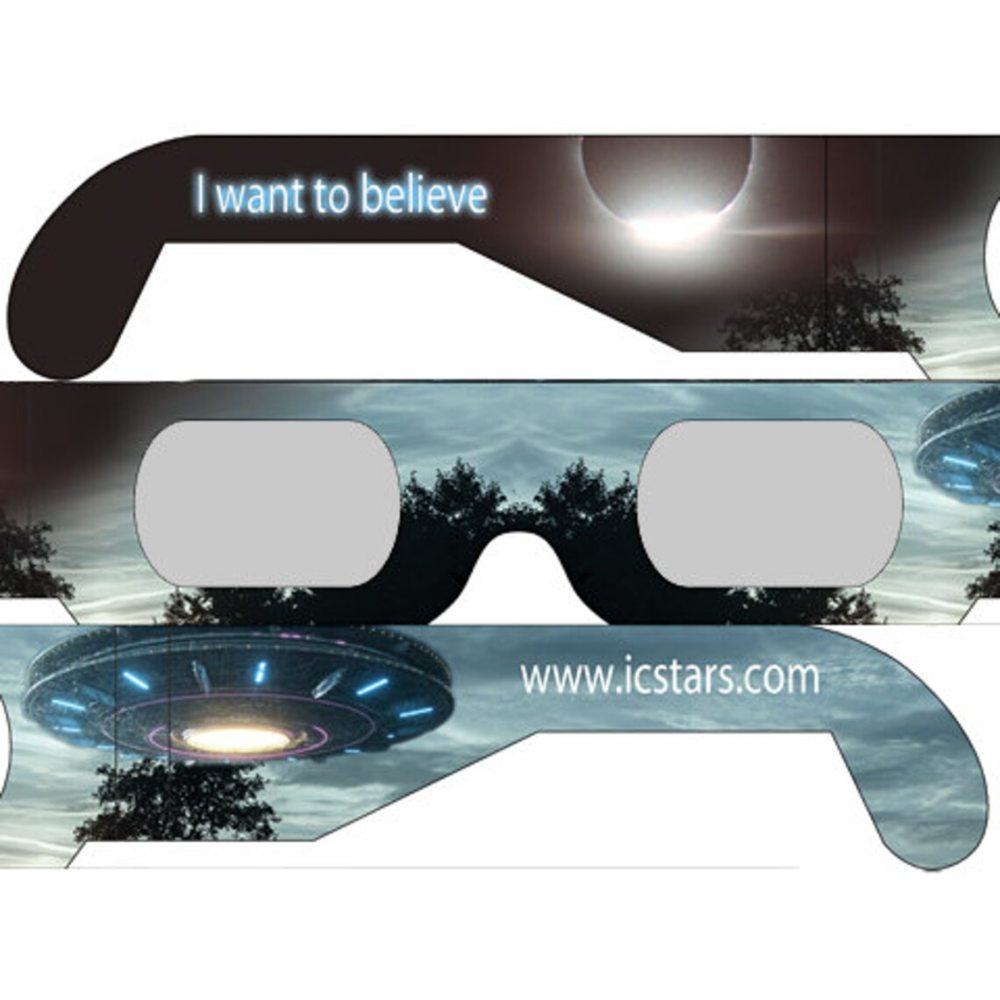 Daystar I Want to Believe Alien Style Funner Eclipse Solar Glasses - 5 — Red Carpet Optics