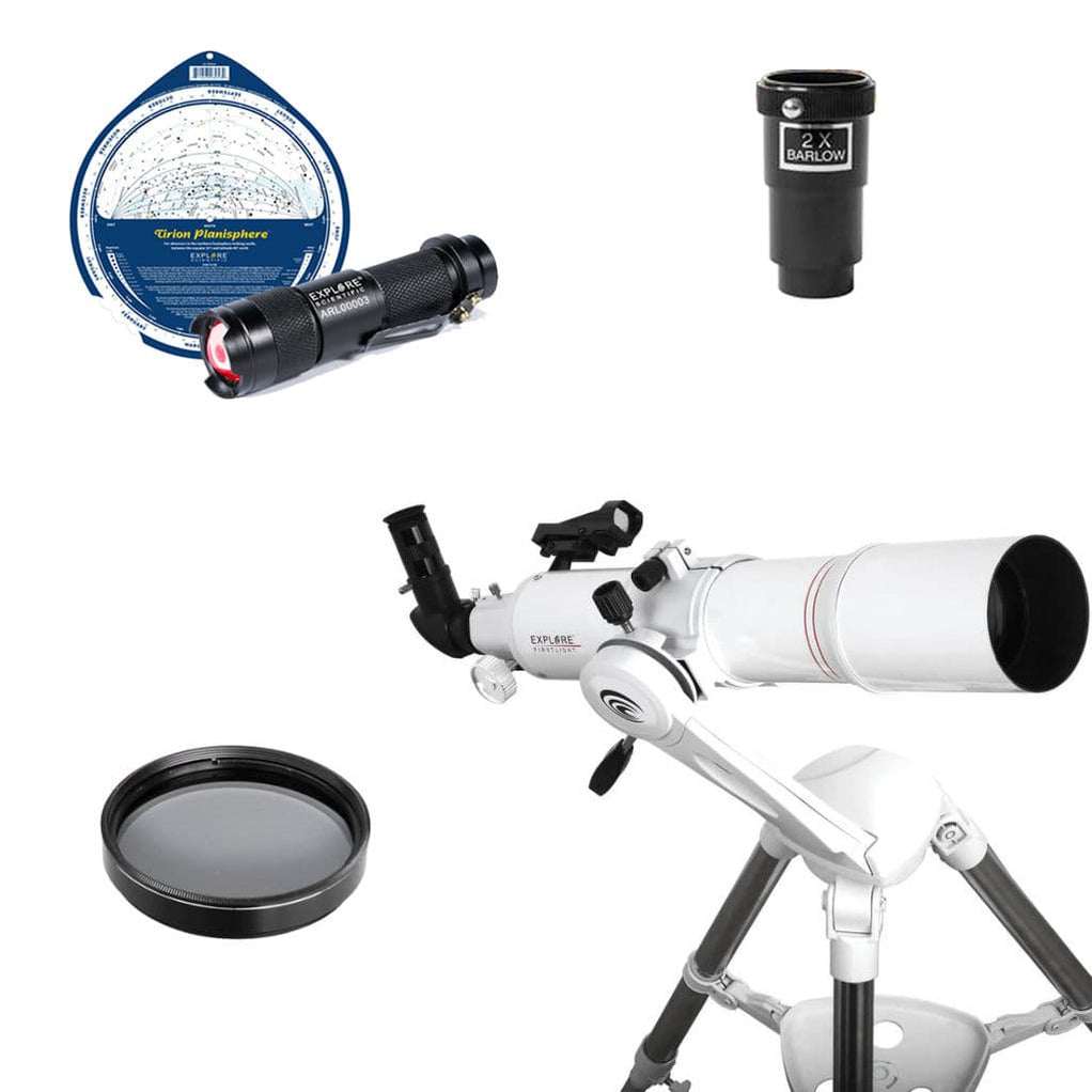Explore FirstLight 80mm Refractor Telescope - Ultimate Bundle Package ...
