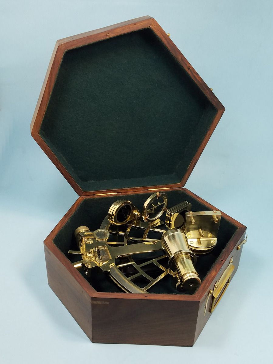 Stanley London C. Plath Reproduction Micrometer Drum Sextant with Case ...