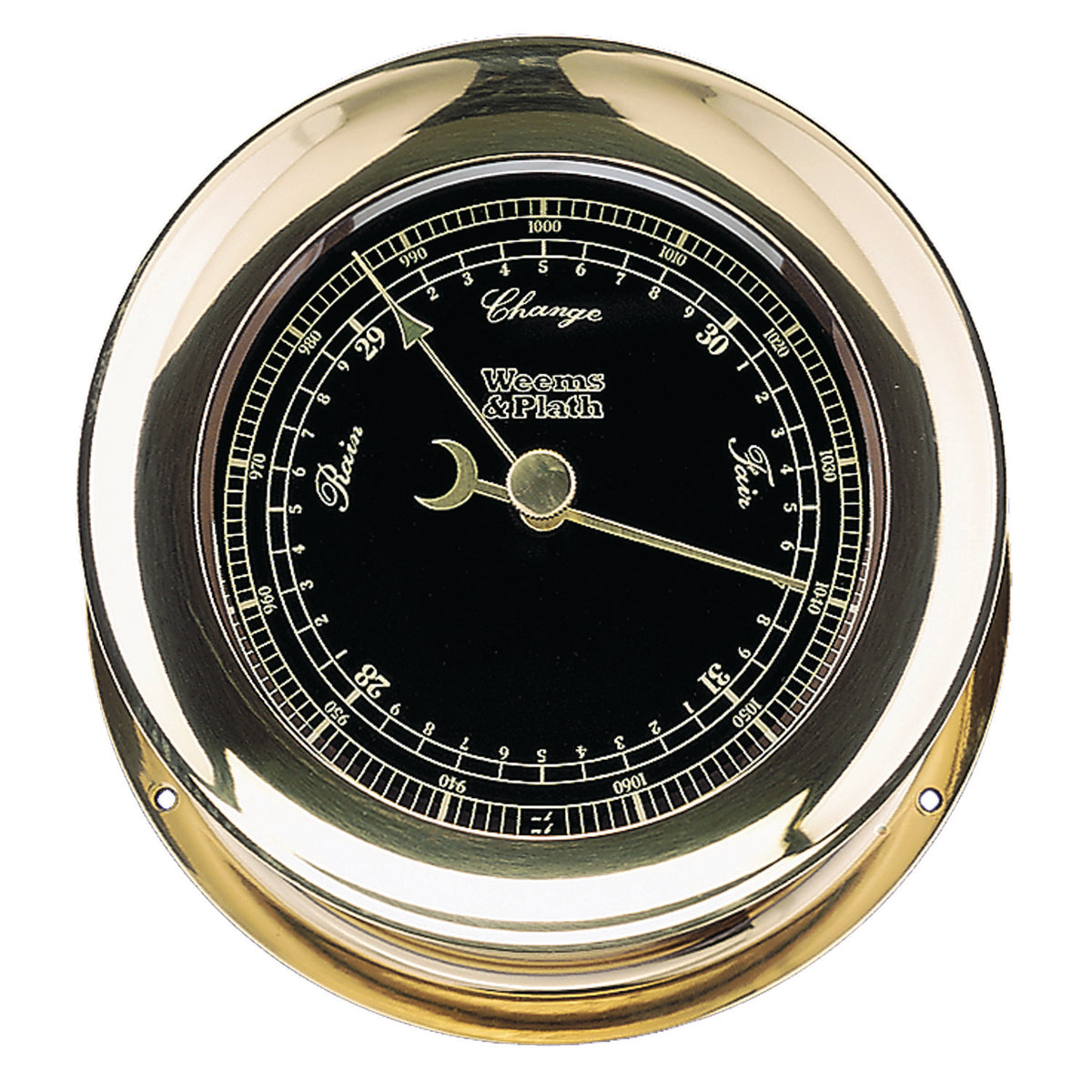 Weems & Plath Atlantis Premiere Barometer, Black Dial / Gold Scale ...